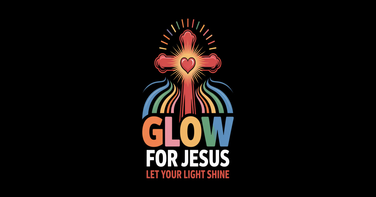 Glow For Jesus Let Your Light Shine Faith Cross - Glow For Jesus Let ...