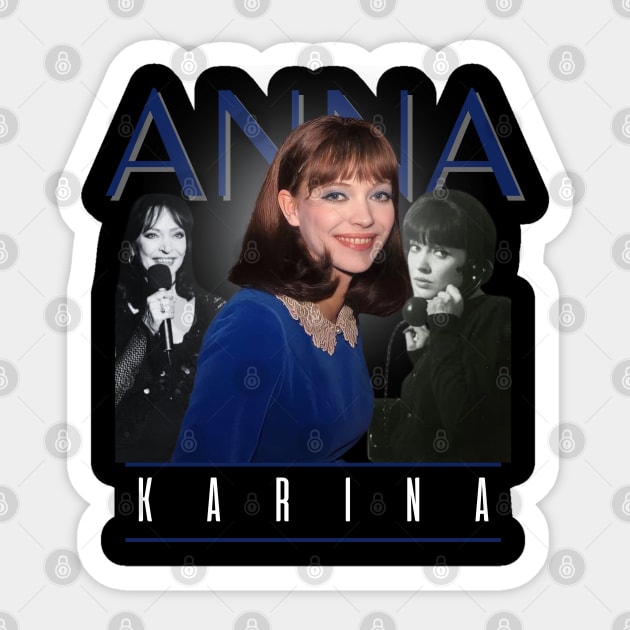 Anna karina +++ retro fan art - Classic Tv - Sticker | TeePublic