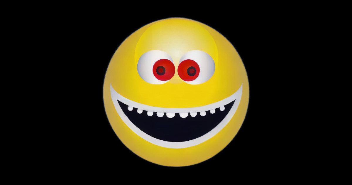 Monster Smiley Face - Smiley Face - Sticker | TeePublic