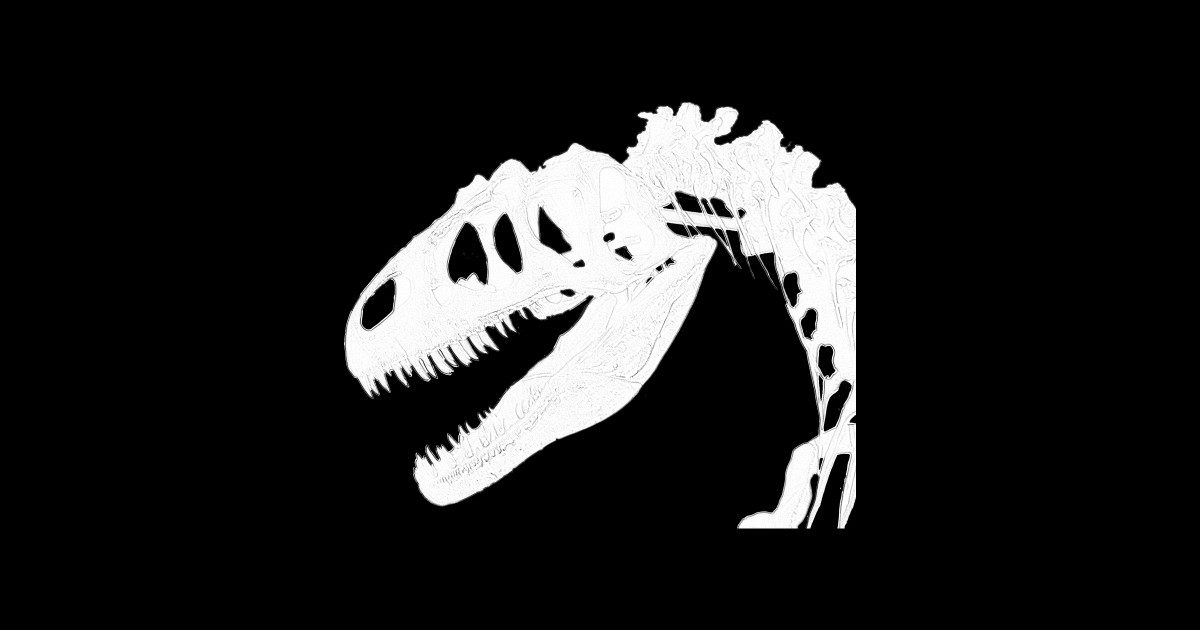 T-Rex Skeleton White - T Rex - Sticker | TeePublic