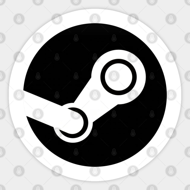 Steam Logo Black - Steam - Sticker | TeePublic