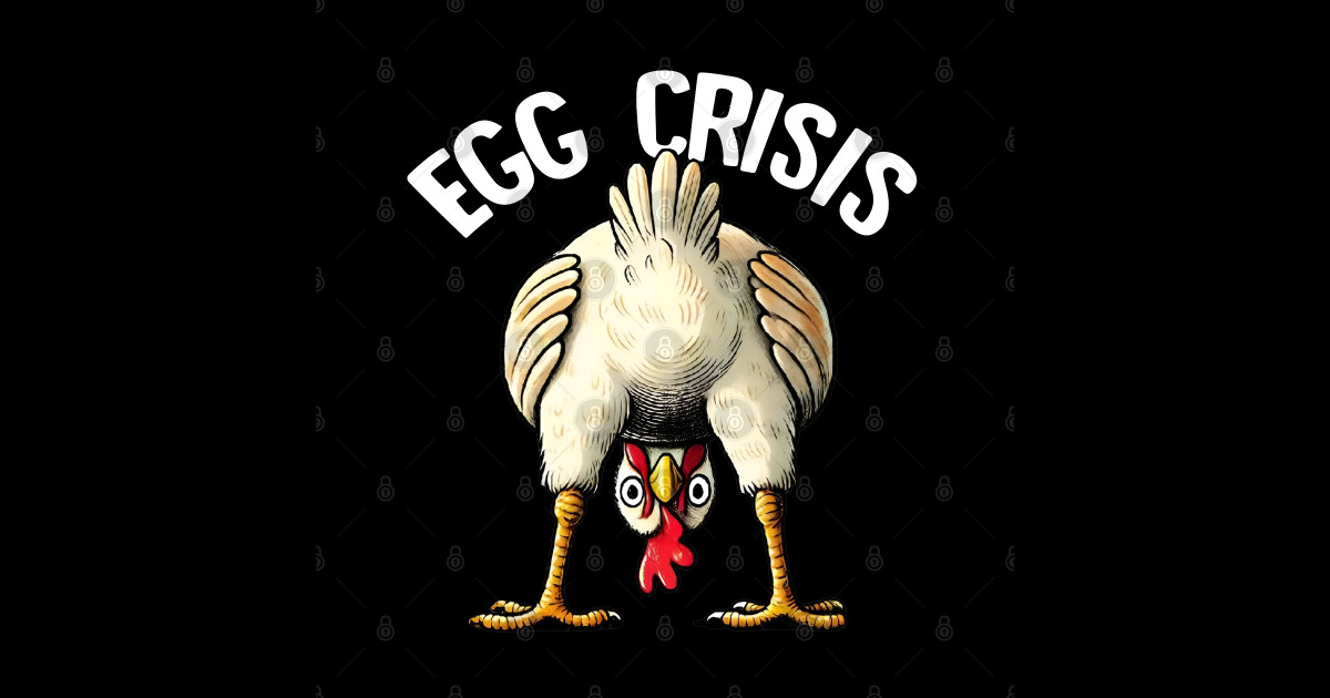 Egg Crisis 2025 Funny Chicken Lover Saying Quote Men Women - Egg Crisis 2025 - Sticker | TeePublic
