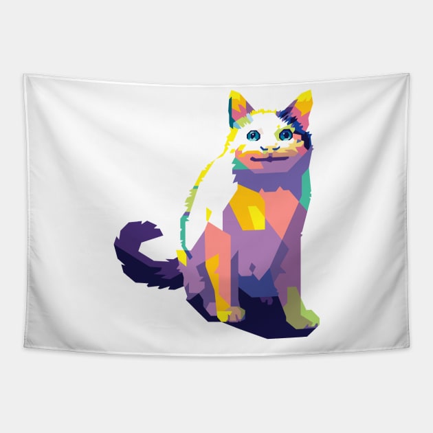 Polite Cat Meme - Polite Cat Meme - Tapestry | TeePublic