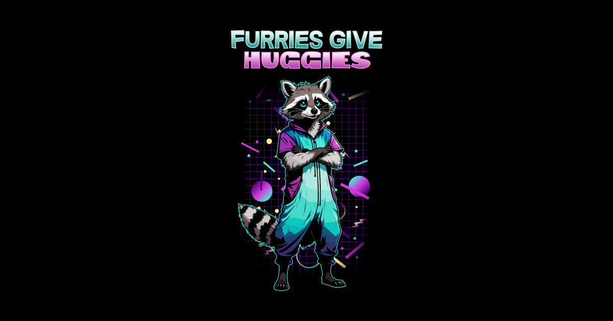 Furries Give Huggies I Raccoon Fursuit Cosplay - Furry - Magnet | TeePublic