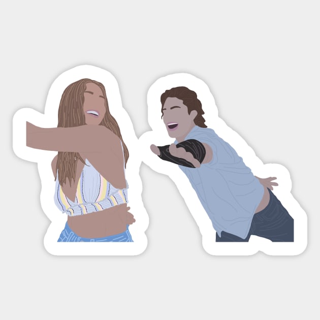 Madelyn Cline & Chase Stokes as Sarah Cameron & John B! Sticker ...