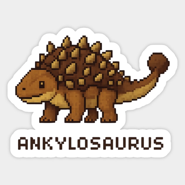Ankylosaurus Pixel Art - Ankylosaurus - Sticker | TeePublic