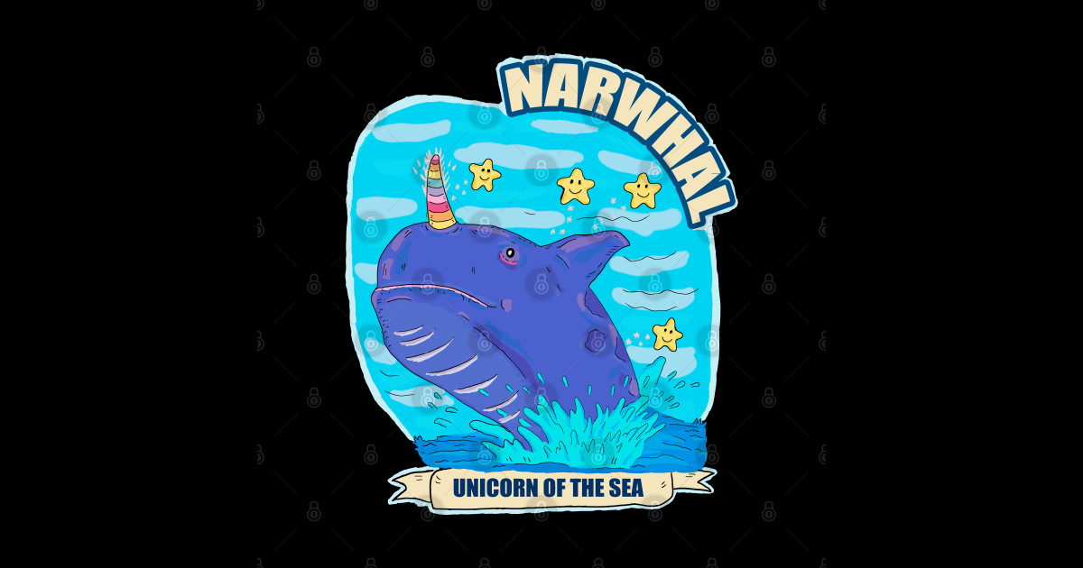 unicorn of the sea - Narwhals - Sticker | TeePublic