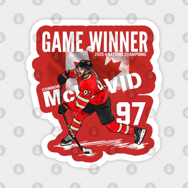 2025 Canada 4 nations champions Connor-McDavid #97 Hockey Cartoon ...