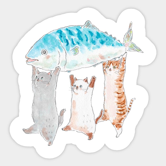 Cats carrying SABA - Cat - Sticker | TeePublic