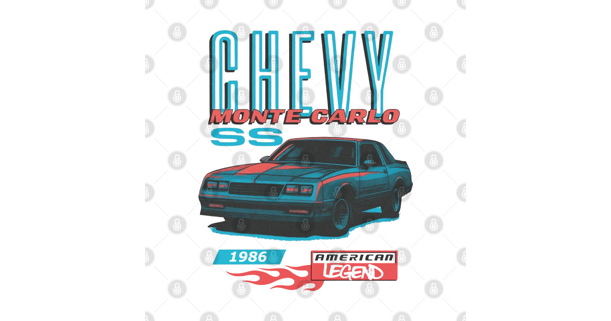 1986 Chevy Monte Carlo SS Neon Retro Muscle Car Throwback - Monte Carlo ...