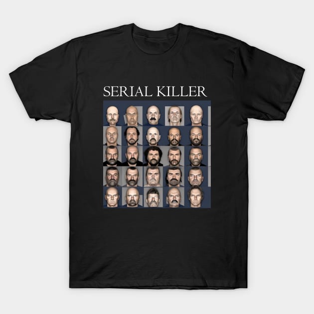 Serial killer mugshots design - Horror - T-Shirt | TeePublic
