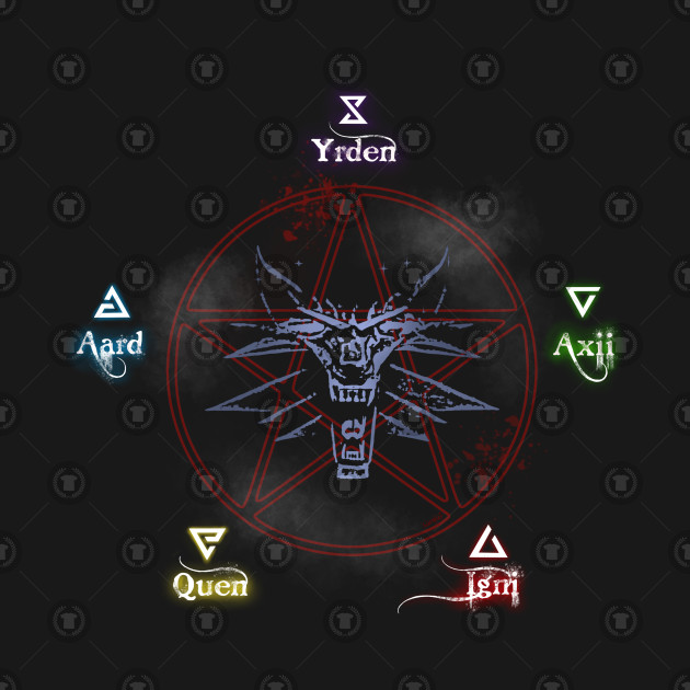 The Witcher signs spells - Thewitcher - T-Shirt | TeePublic