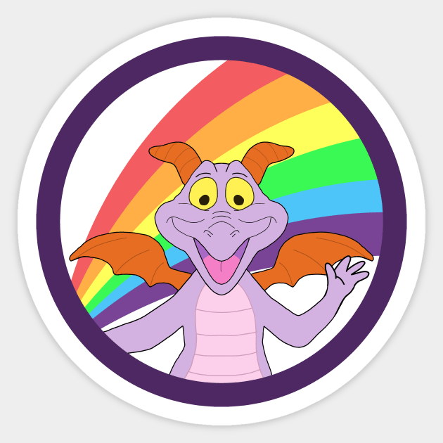 Rainbow Figment - Figment - Sticker | TeePublic