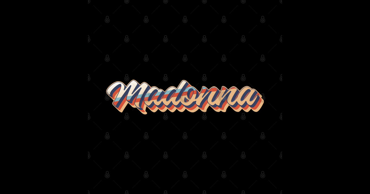 Madonna name - cool 70s retro font surf style design - Madonna Name ...