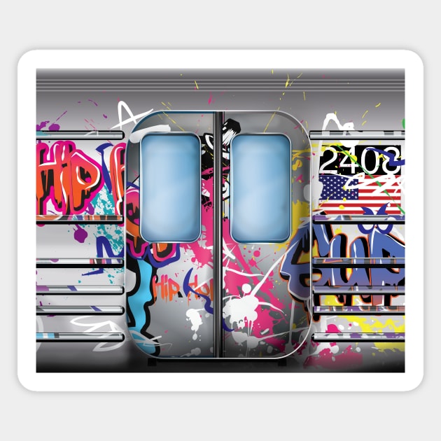 New York Subway Train - Subway Train - Sticker | TeePublic