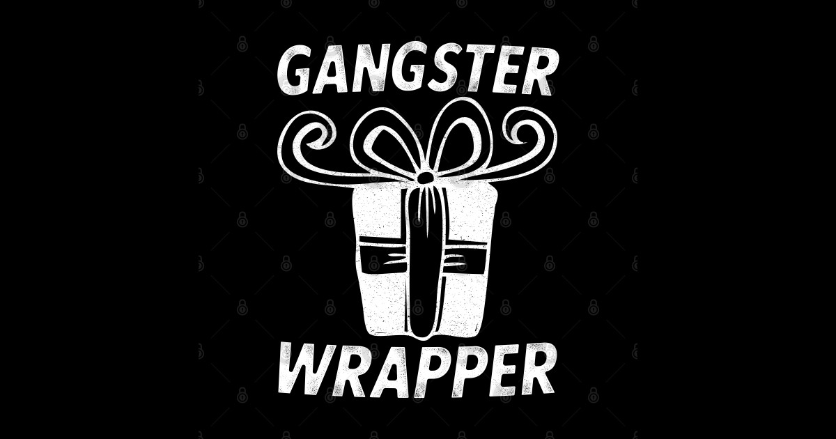 Gangster Wrapper (Rapper) Christmas Bow Gift - Christmas - Sticker ...