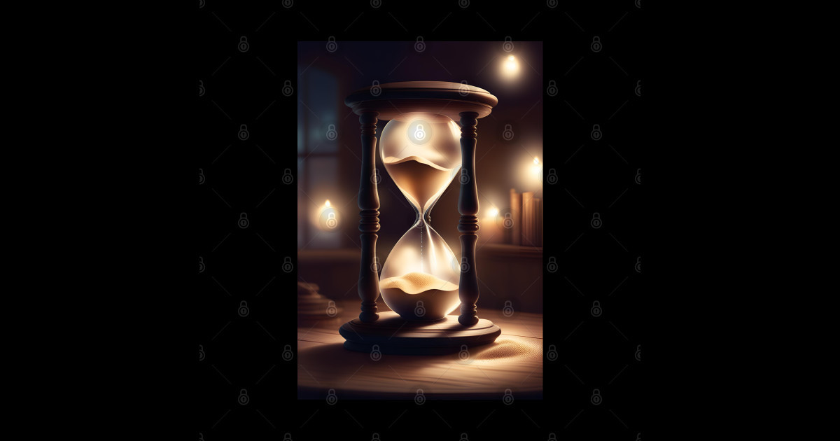An old timing machine, hourglass - Timing - Sticker | TeePublic