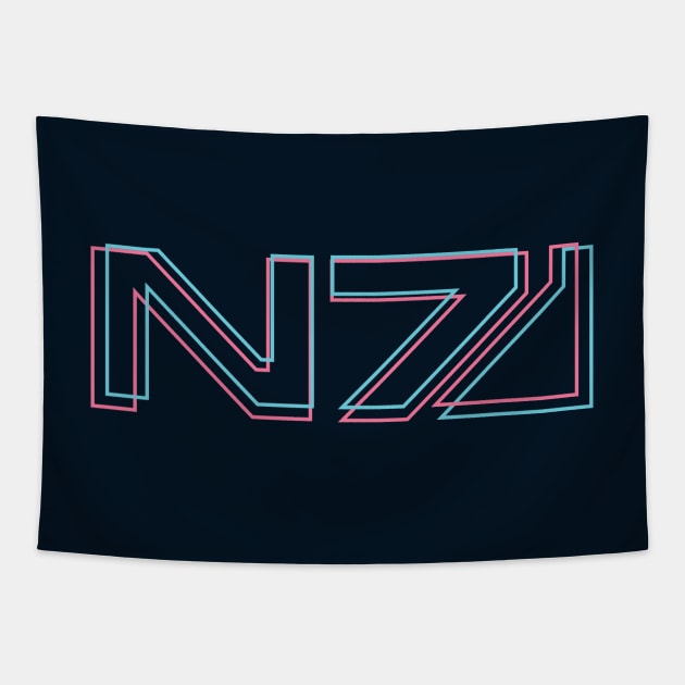 Mass Effect - N7 Symbol - Mass Effect - Tapestry | TeePublic