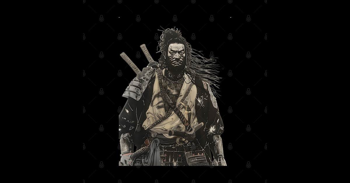 Yasuke (弥助) Black Samurai in 1579 Feudal Japan No. 12 on a light ...