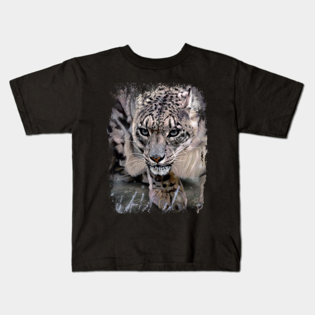 Snow Leopard - Snow Leopard - Kids T-Shirt | TeePublic