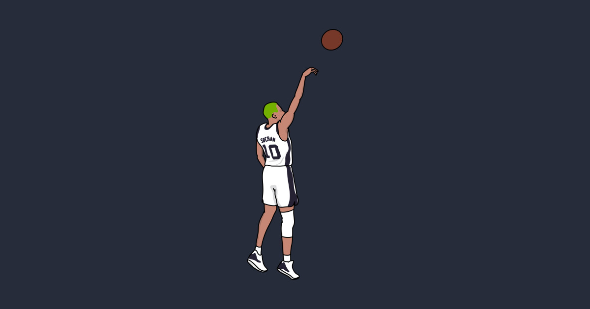 The one handed free throw - Jeremy Sochan - T-Shirt | TeePublic
