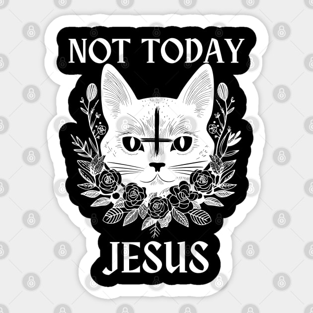 Not Today Jesus Satanic Cat Gothic Gift Idea - Not Today Jesus ...