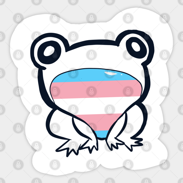 Trans Pride Frog - Frog - Sticker | TeePublic