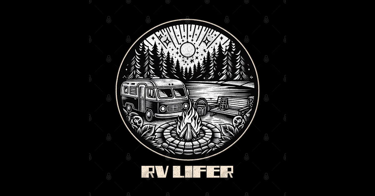 RV lifer campground - Rv - Sticker | TeePublic