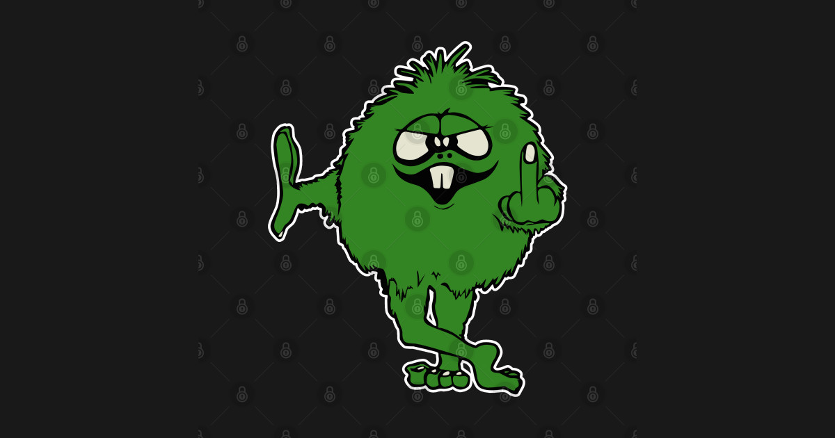 Green Monster/Middle Finger/IDGAF - Middle Fingers Up - T-Shirt | TeePublic