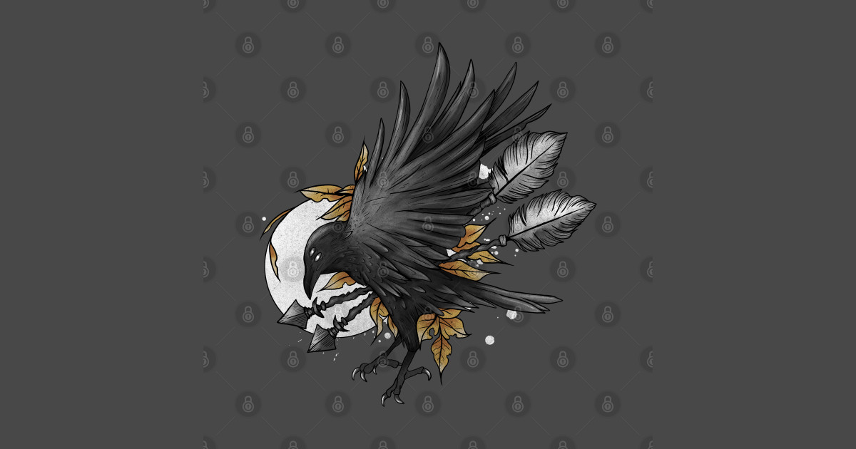Crow and Arrows - Crow - T-Shirt | TeePublic