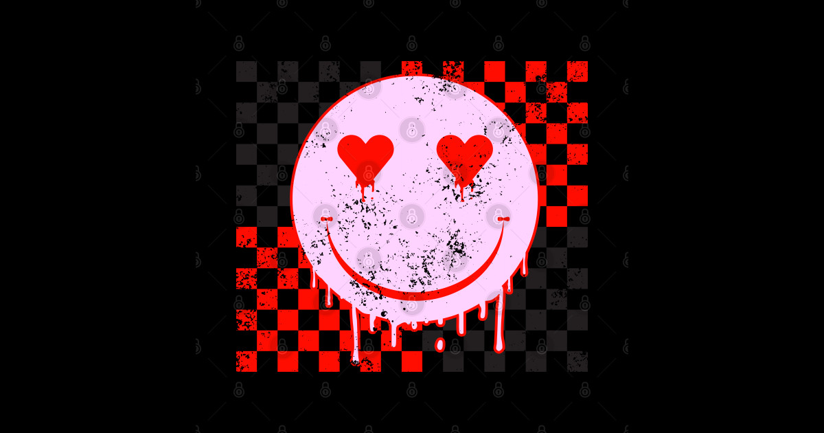 Bleeding Smiley blk - Smiley Emoji - Sticker | TeePublic
