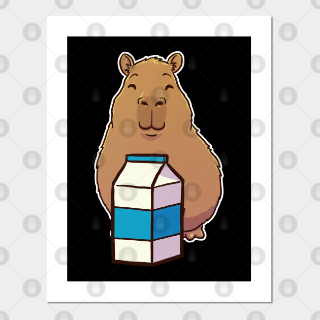 Capybara Milk - Capybara Lover - Posters and Art Prints | TeePublic
