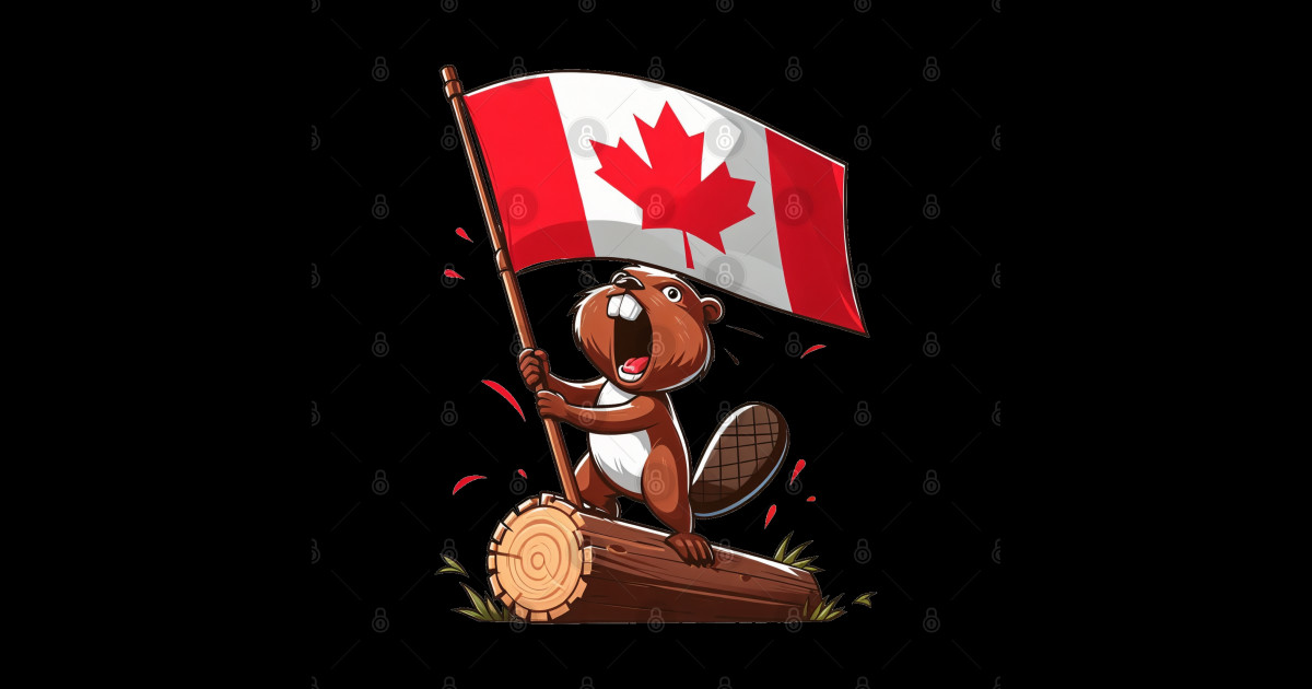 Screaming beaver Proud Beaver Patriot: Canadian Spirit - Beaver Gift ...