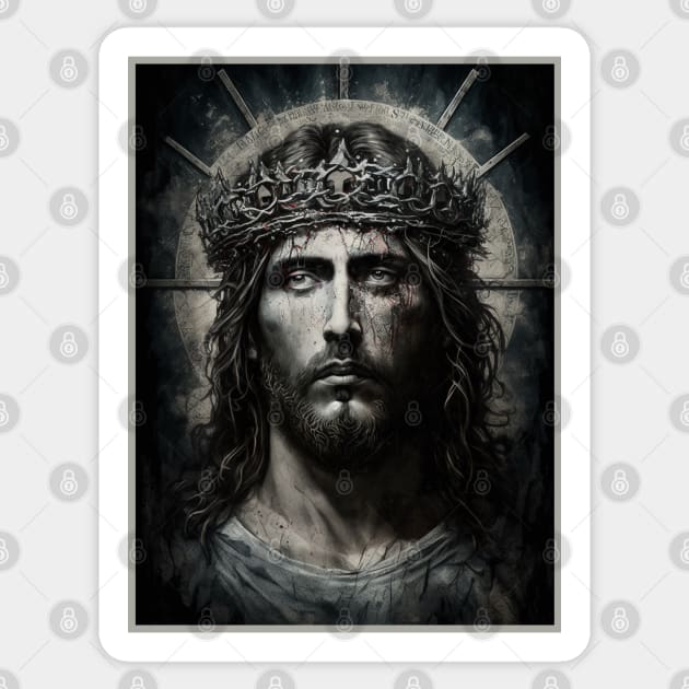 Jesus Christ Gothic Art - Jesus - Sticker | TeePublic