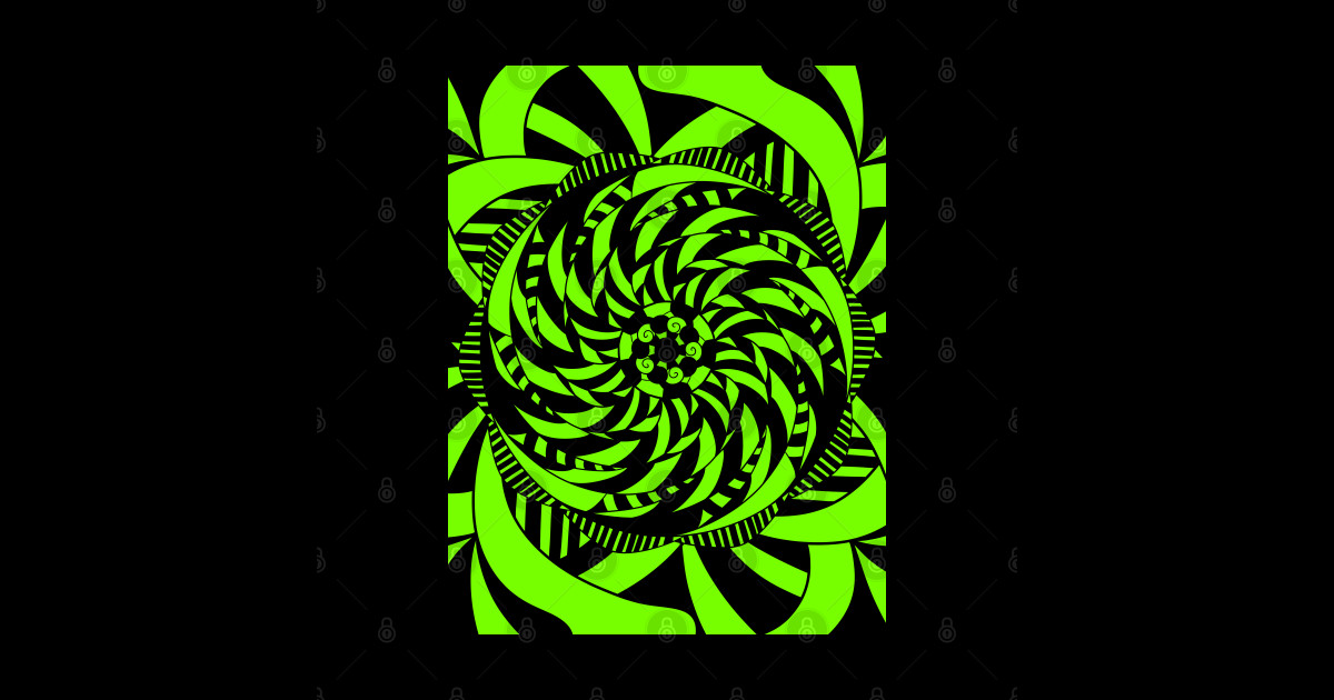 Radial Sym Design 1 - Green - Original Artwork - Sticker | TeePublic