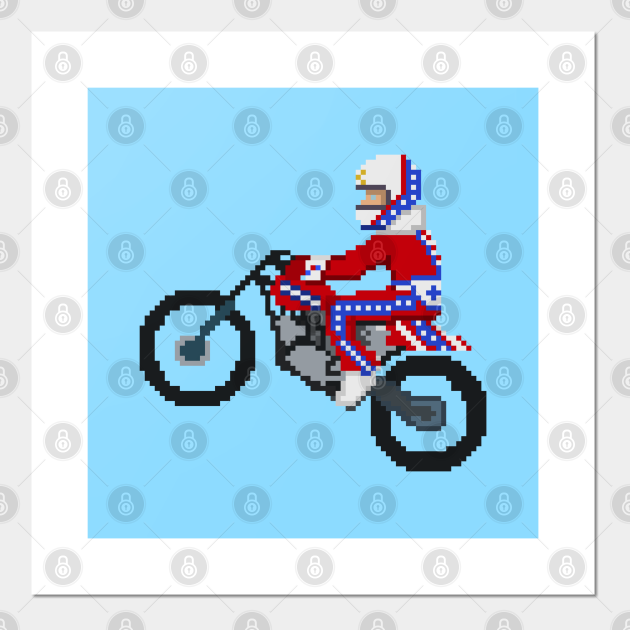 vintage motorcycle daredevil 8bit pixel art - Motorcycle Videogame ...