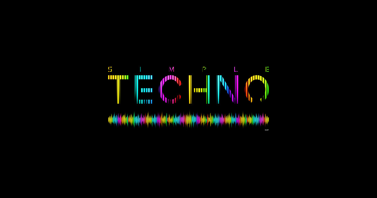 Simple Techno Equalizer Color EDM - Techno Music - Sticker | TeePublic