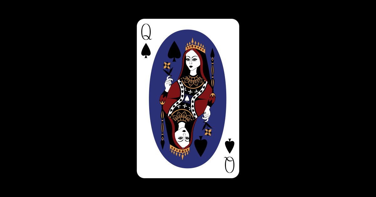 Queen of Spades Illustration - Queen Of Spades - Sticker | TeePublic