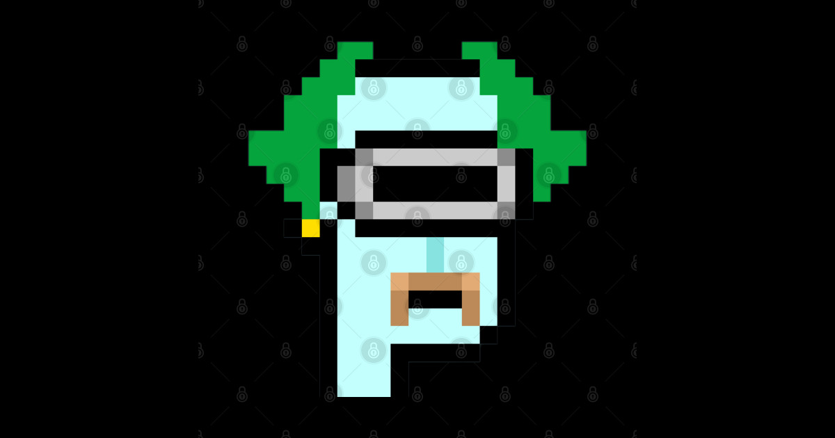 Nft Alien CryptoPunk - Nft Art - Sticker | TeePublic