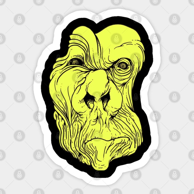 Angry Yellow Man - Yellow Face - Sticker | TeePublic
