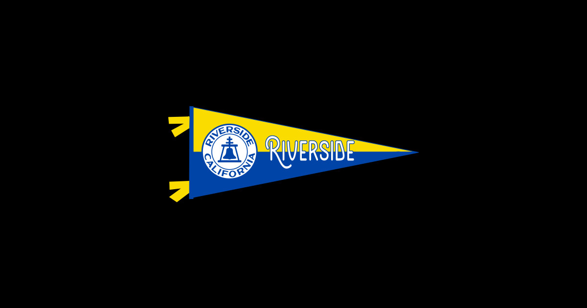 Riverside Flag Pennant - Riverside - Sticker | TeePublic