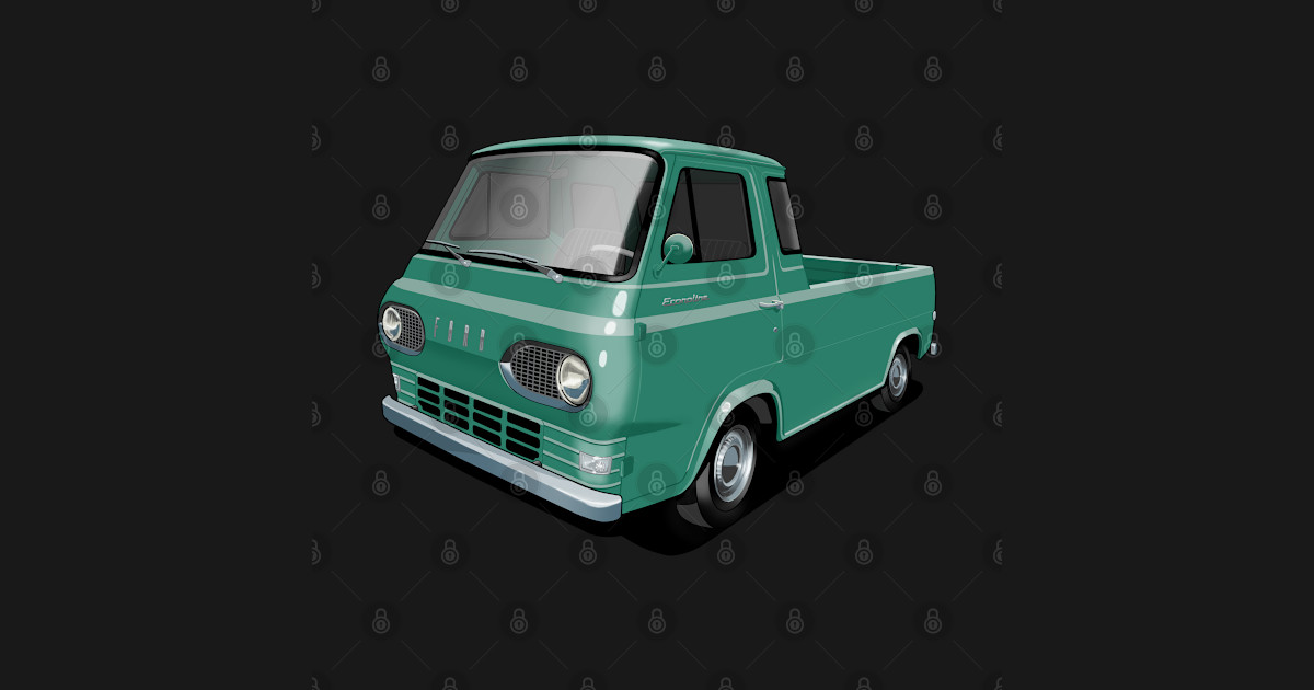 Ford Econoline Pickup in Caribbean Turquoise - Ford Econoline - T-Shirt ...