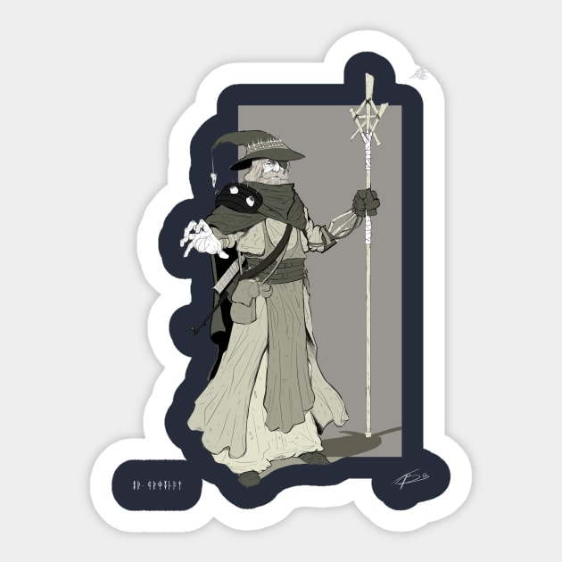 Post Apocalyptic Wizard - Wizard - Sticker | TeePublic
