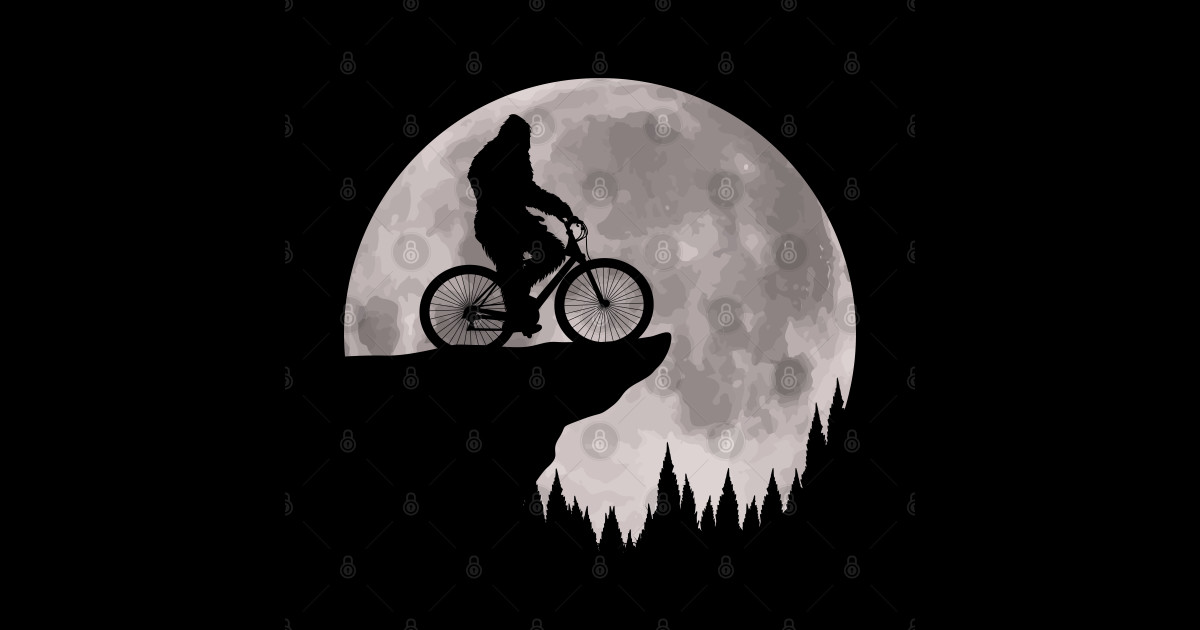 Bigfoot Riding Bike - Riding Bike - Posters and Art Prints | TeePublic