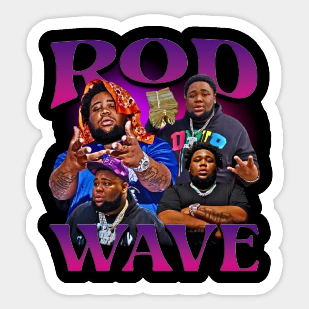 Rod Wave Vintage Collage - Rod Wave - Sticker | TeePublic