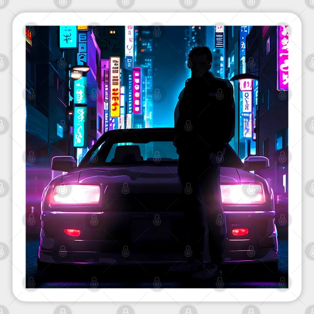 Skyline GTR anime style - Nissan Gtr - Sticker | TeePublic