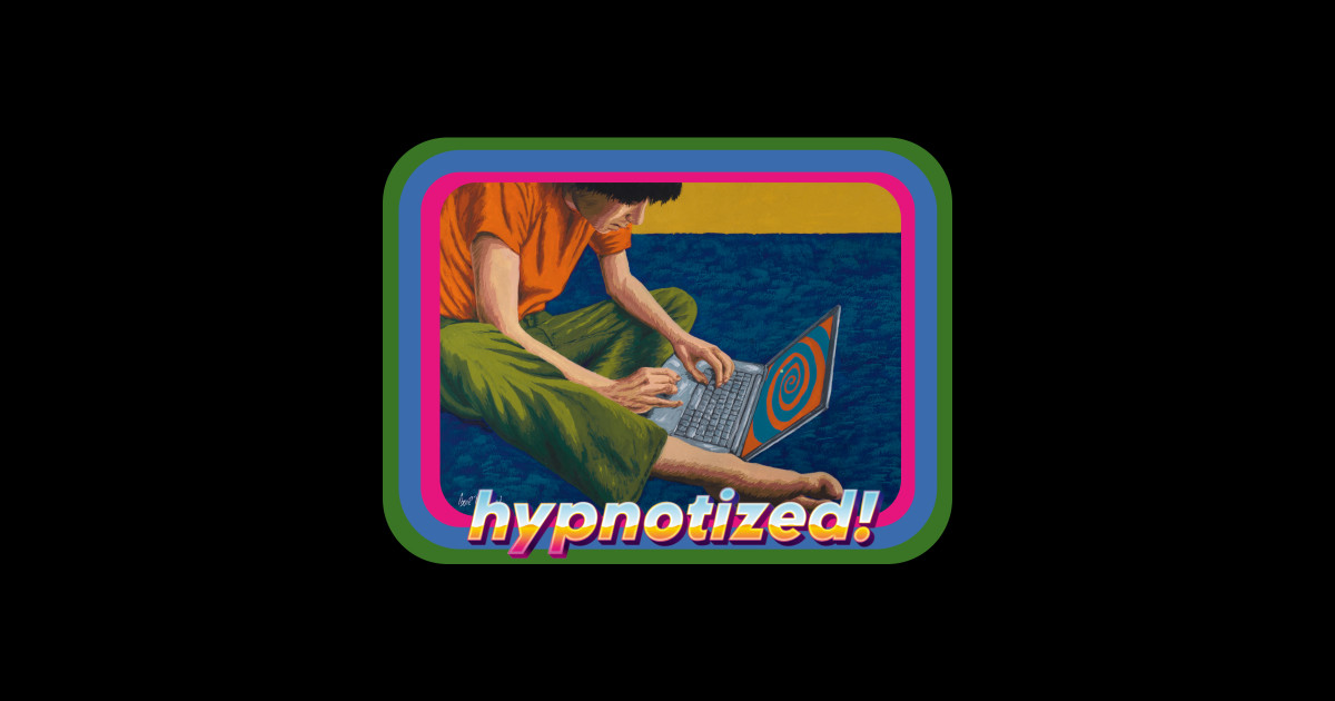Contemporary Daily Life: Hypnotized - Computer - Sticker | TeePublic