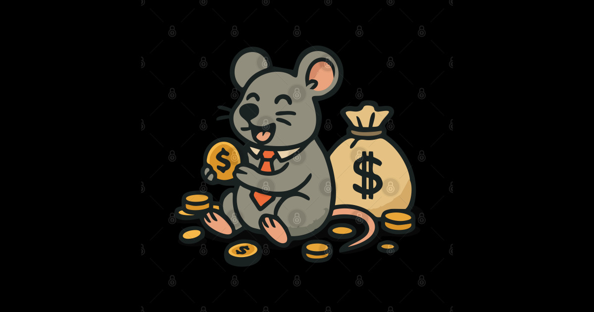 The Greedy Rat - Rat - Sticker | TeePublic