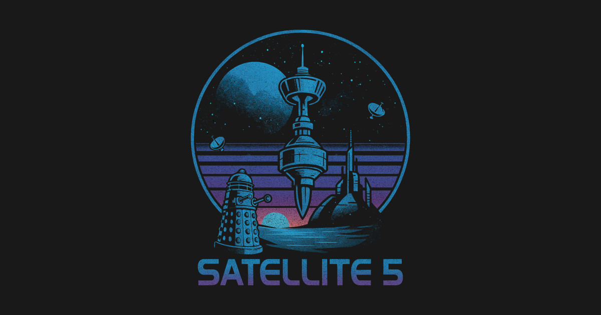 Satellite 5 Retro Sci Fi - Retro Sci Fi - T-Shirt | TeePublic