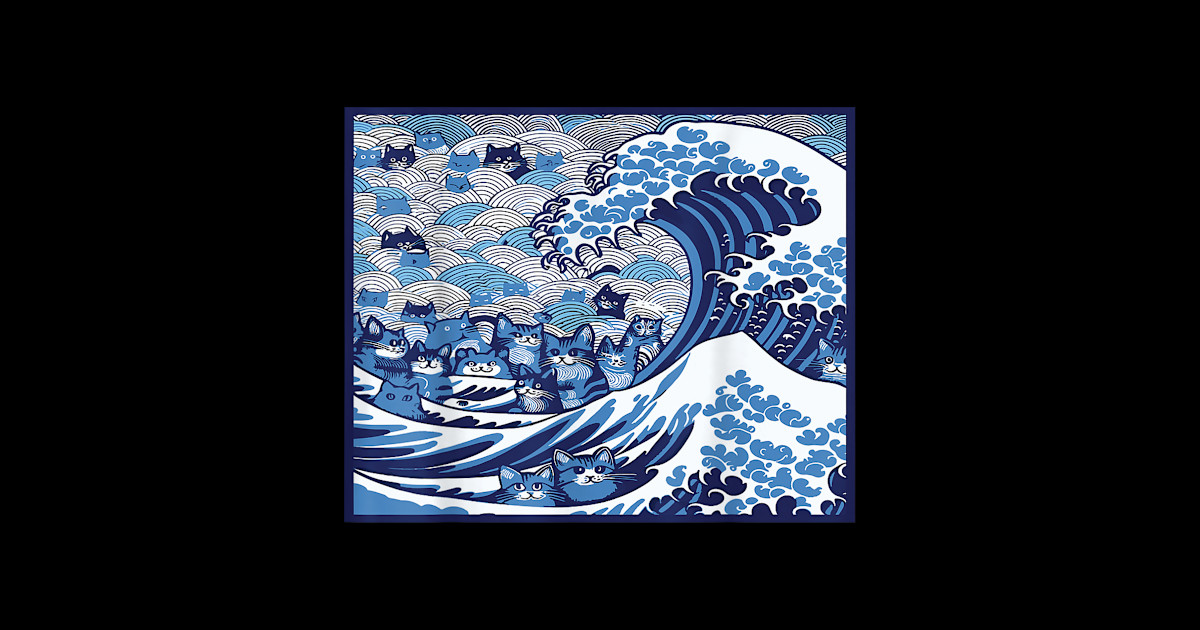 Blue Cats Wave For Kamala Funny - Kamala Harris - Sticker | TeePublic